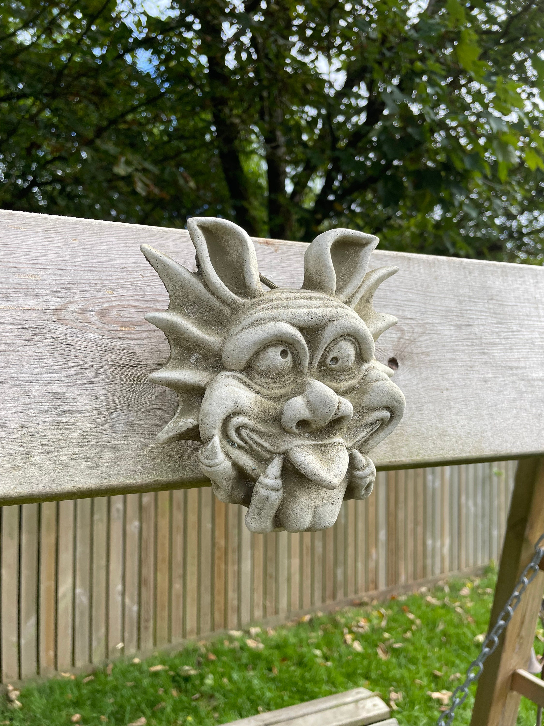 Reconstituted Stone Bony Gremlin Statue Wall Hanging - Etsy