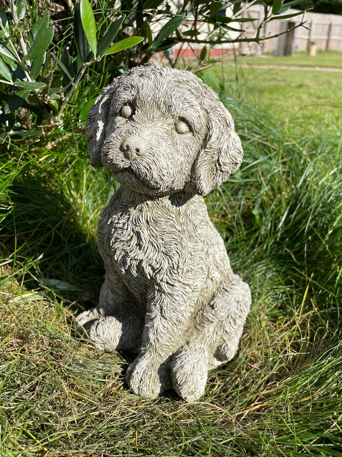 Cockapoo Puppy Dog Stone Statue Animal Garden Outdoor - Etsy