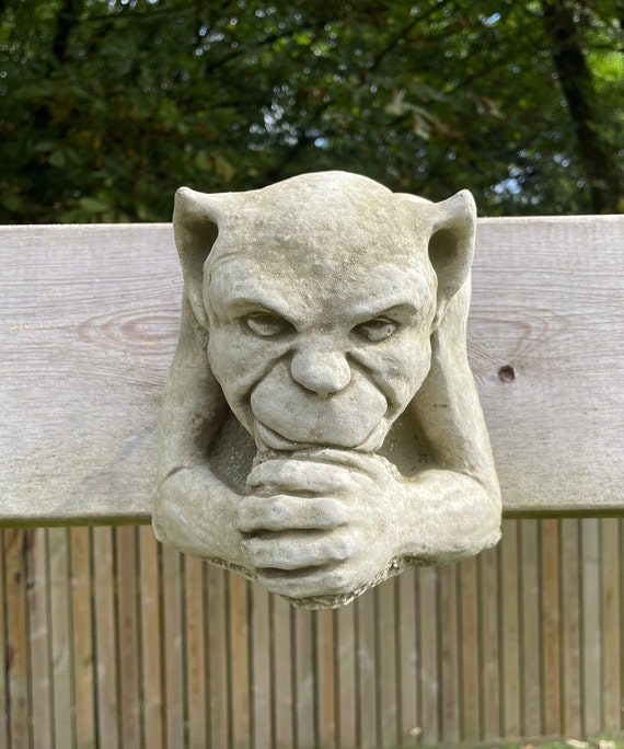 Hanging Gargoyle Stone Statue gremlin Sprite Outdoor - Etsy