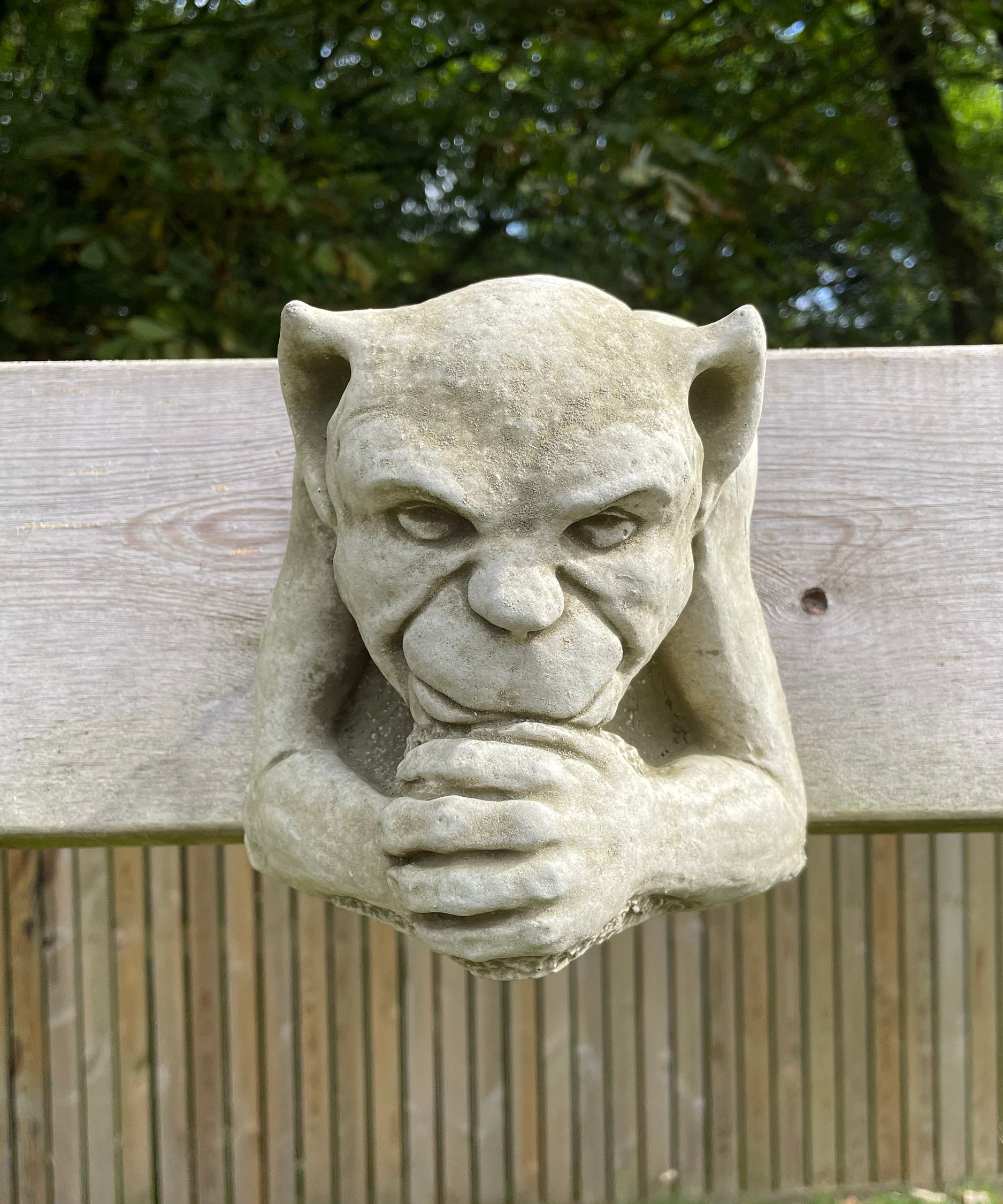 Hanging Gargoyle Stone Statue gremlin Sprite Outdoor - Etsy