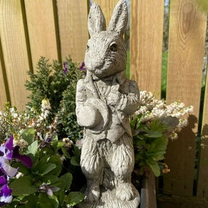 Mini Peter Rabbit Stone Statue | Beatrix Potter Animal Garden Outdoor ...