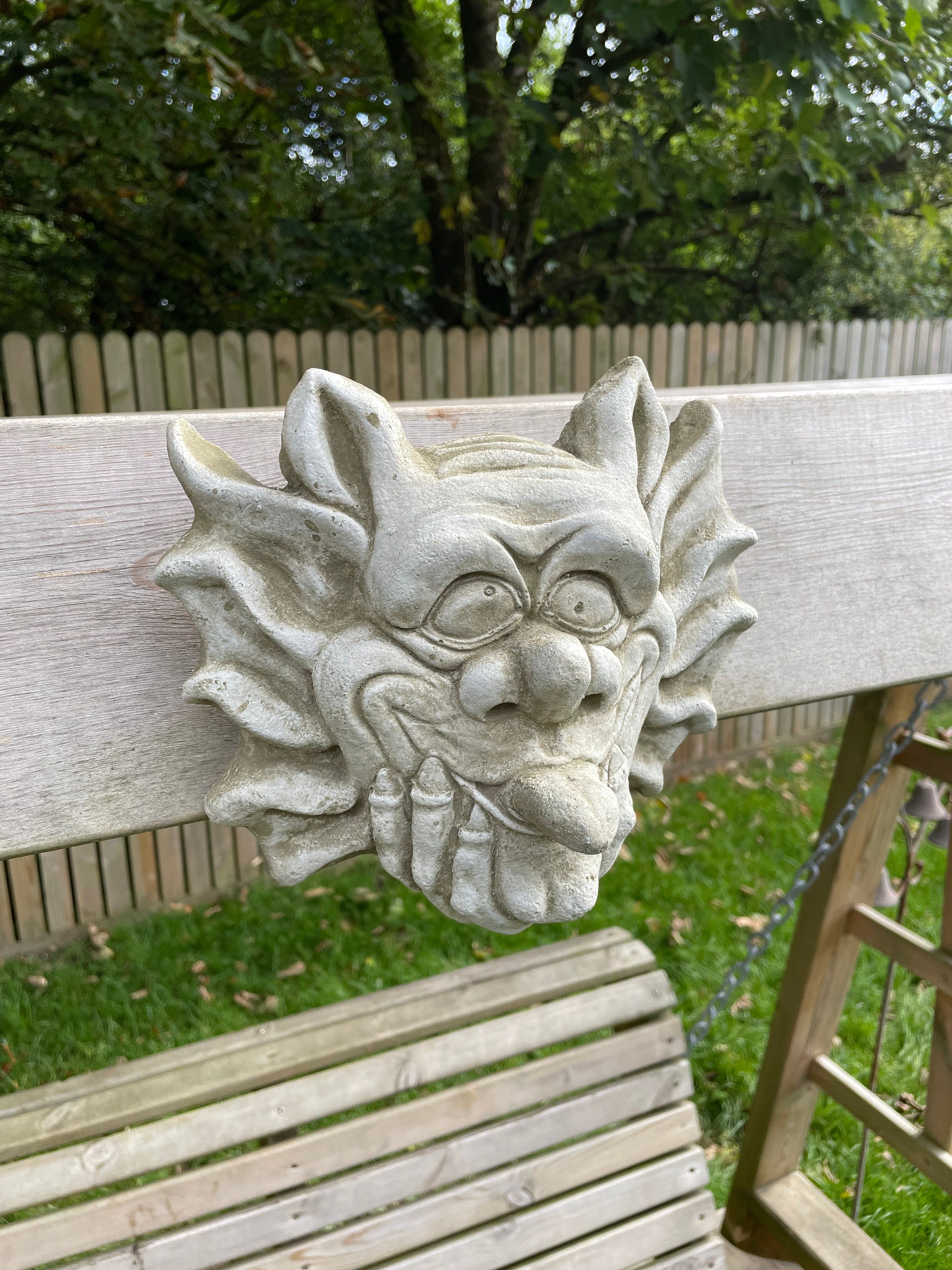 Outdoor Statues wall hanging gargoyle mythical outdoor decor garden ...