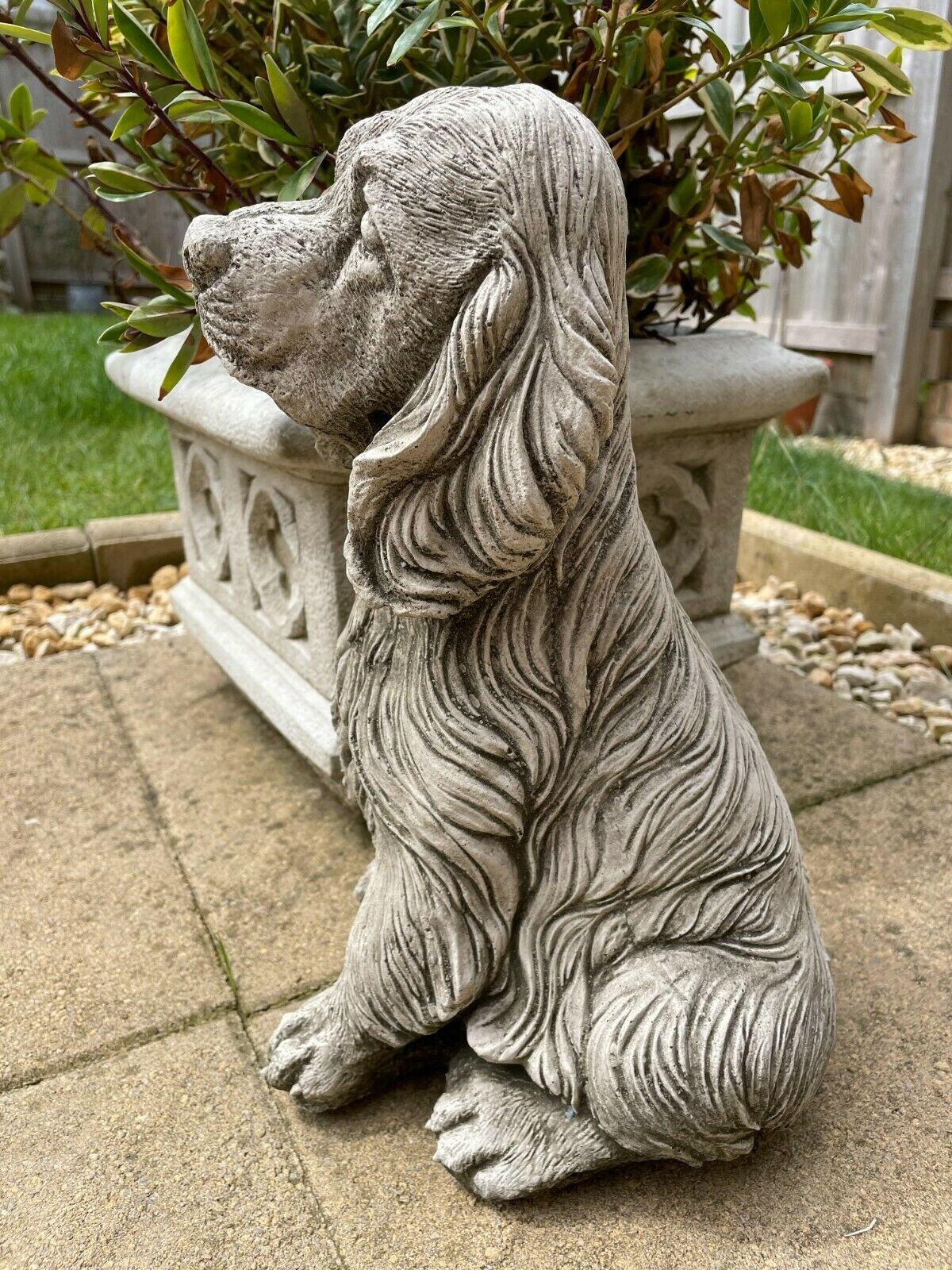 Spaniel Stone Statue Animal Puppy Dog Outdoor Garden | Etsy UK