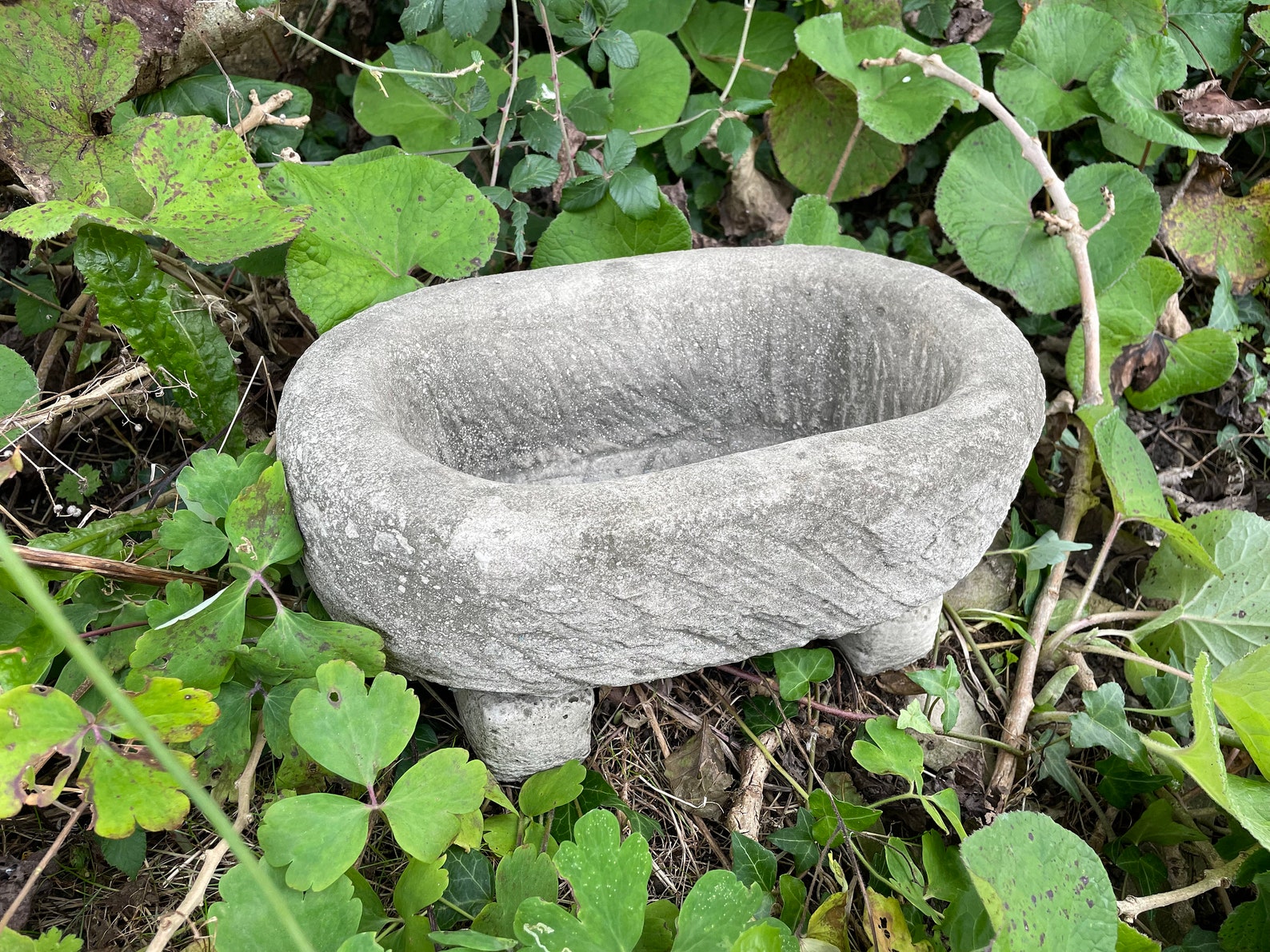 Herb Pot Planter Reconstituted Stone Trough Vase Concrete | Etsy