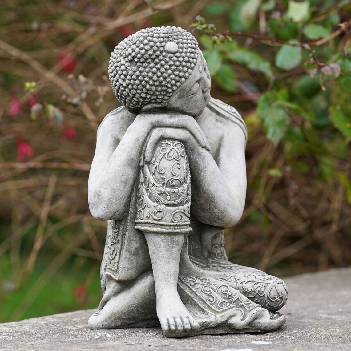 Large Sleepy Buddha Stone Statue | Oriental Outdoor Garden Ornament ...