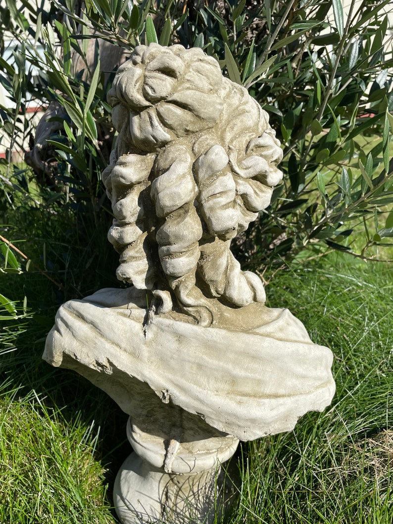 French Maid Bust Statue Reconstituted Stone Classic Outdoor - Etsy