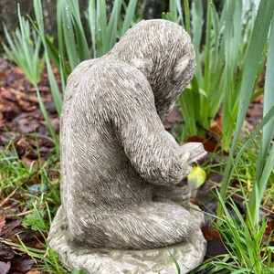 Studious Monkey Ape Stone Garden Statue Outdoor Animal African Ornament ...