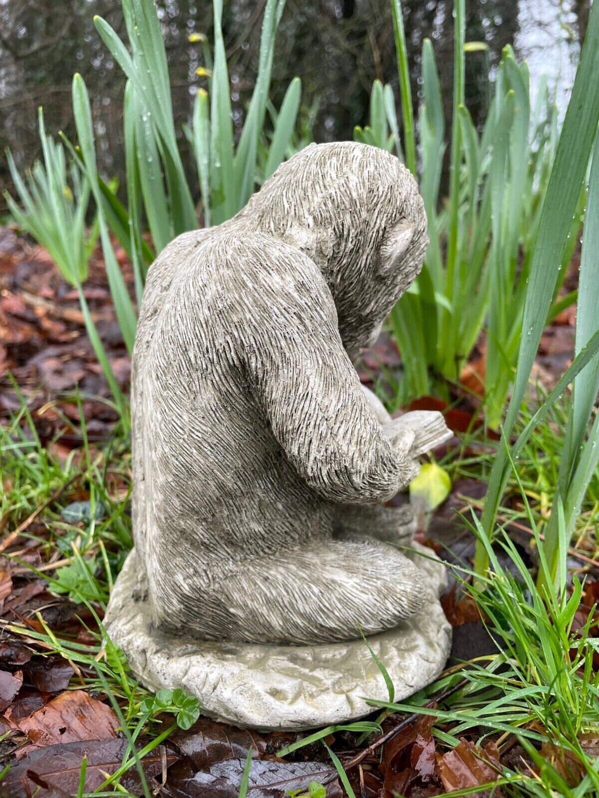 Studious Monkey Ape Stone Garden Statue Outdoor Animal - Etsy Australia
