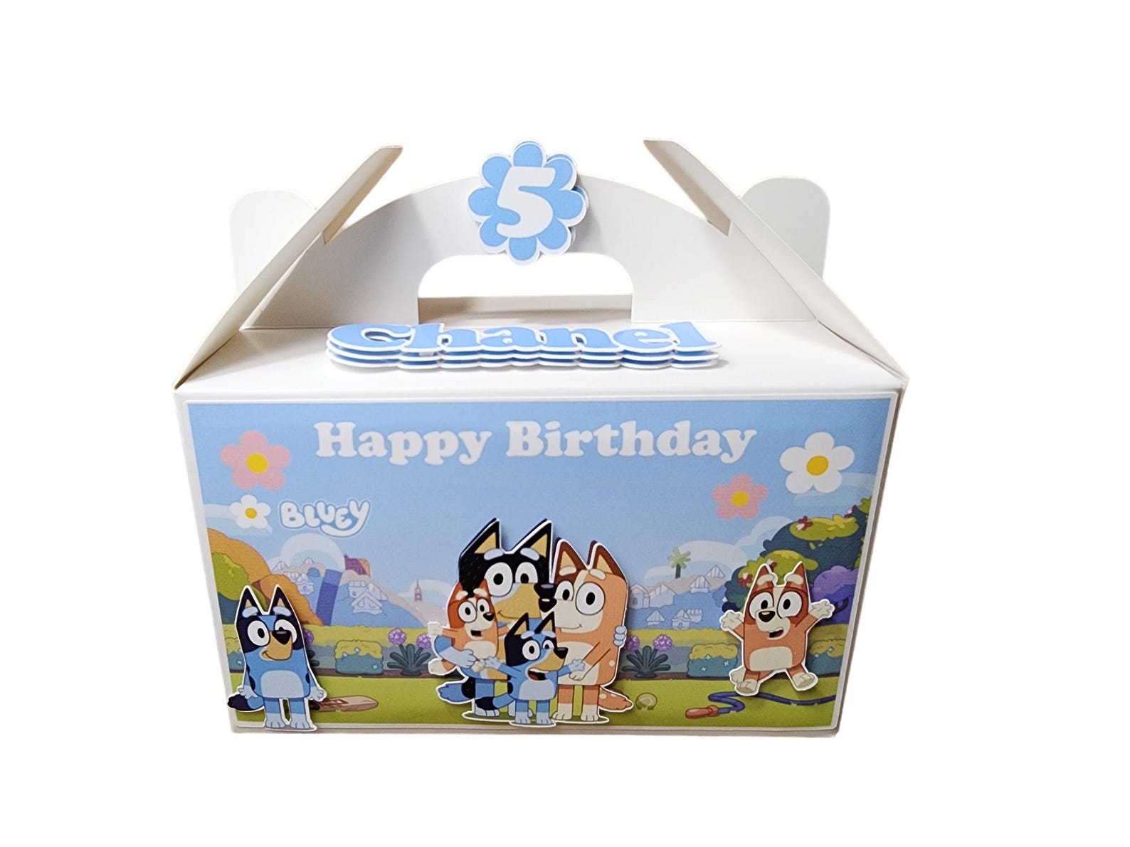 6 Set of BLUEY Gable Treat Boxes/ Party Favor/bluey Boxes 6 Boxes/set ...