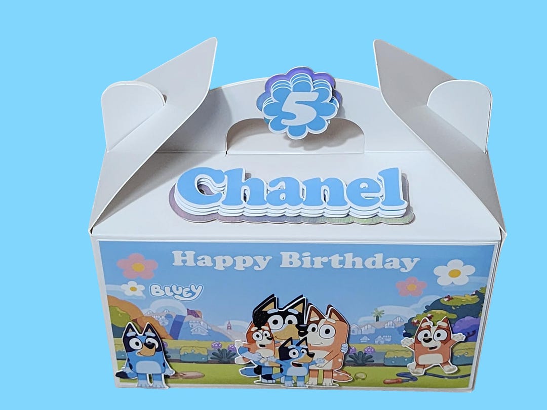 6 Set of BLUEY Gable Treat Boxes/ Party Favor/bluey Boxes 6 Boxes/set ...