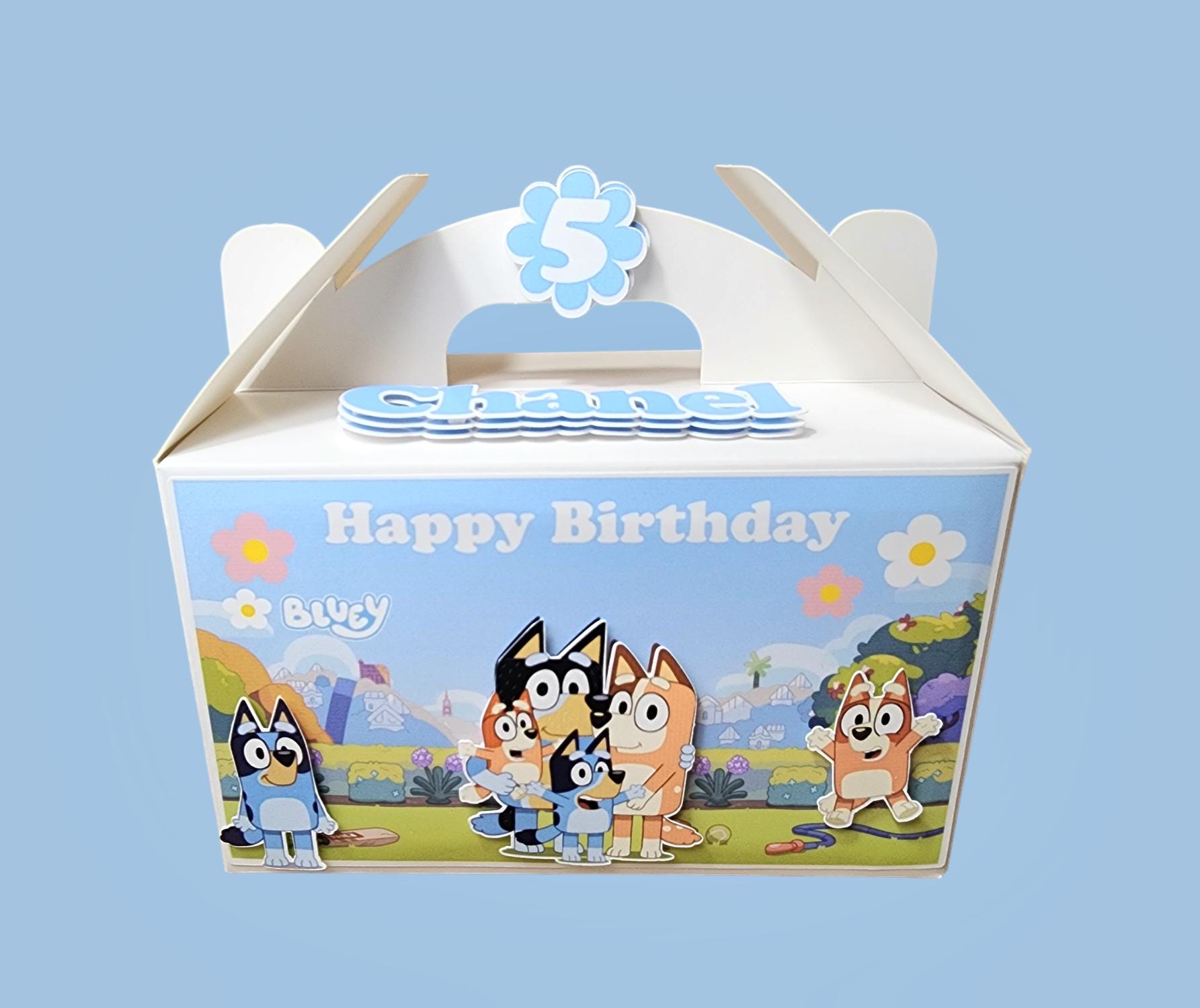 6 Set of BLUEY Gable Treat Boxes/ Party Favor/bluey Boxes 6 Boxes/set ...