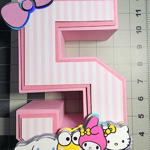 3D Numbers/letters HELLO Kitty and Friends Inspired Birthday Party ...