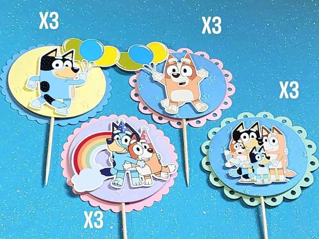 BLUEY Cup Cake Topper Set of 12 Pcs 3 Set in Each - Etsy