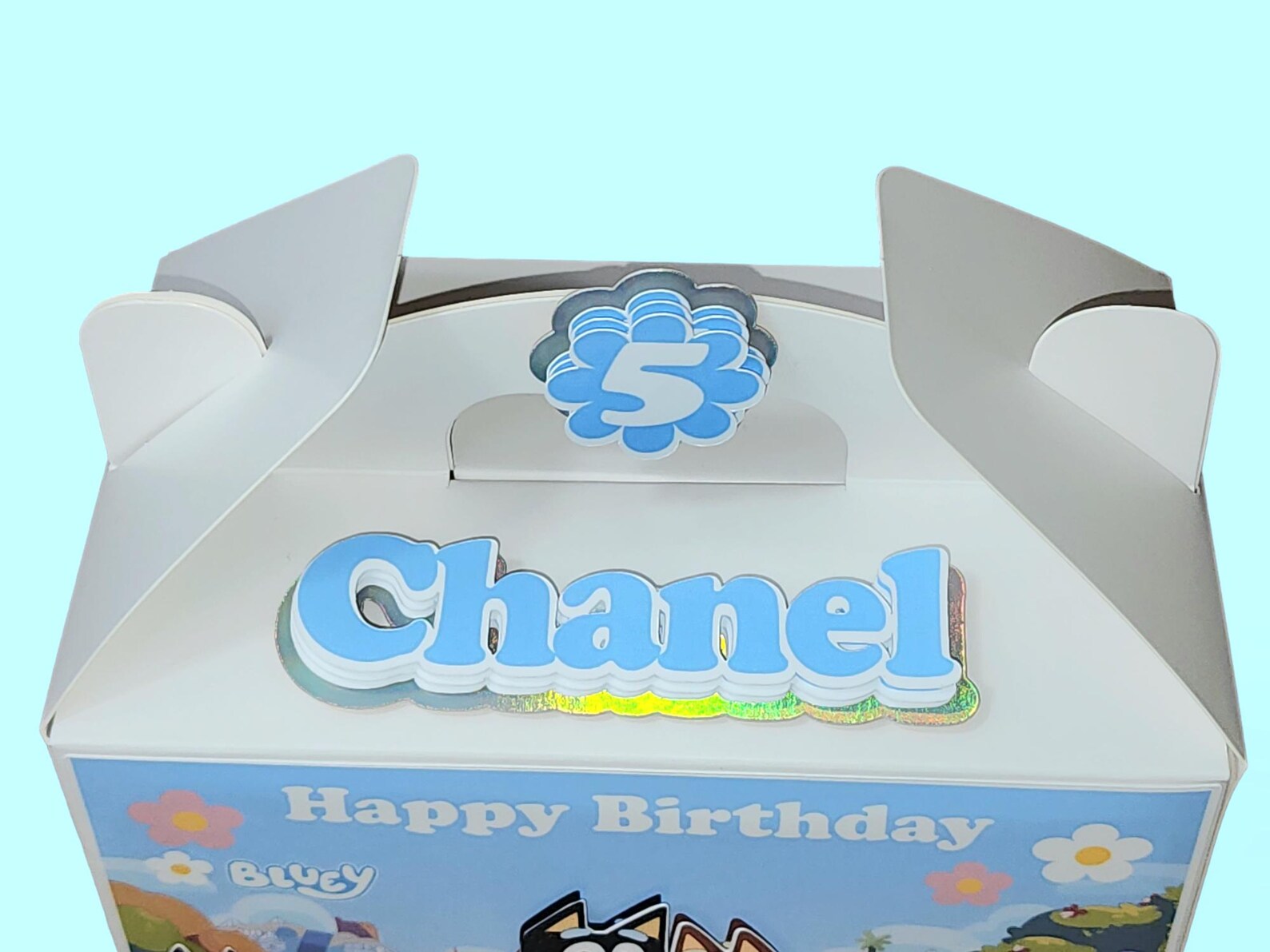 6 Set of BLUEY Gable Treat Boxes/ Party Favor/bluey Boxes 6 Boxes/set ...