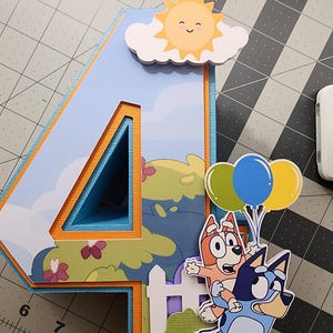 3D NUMBER BLUEY INSPIRED Birthday Party Decorations - Etsy