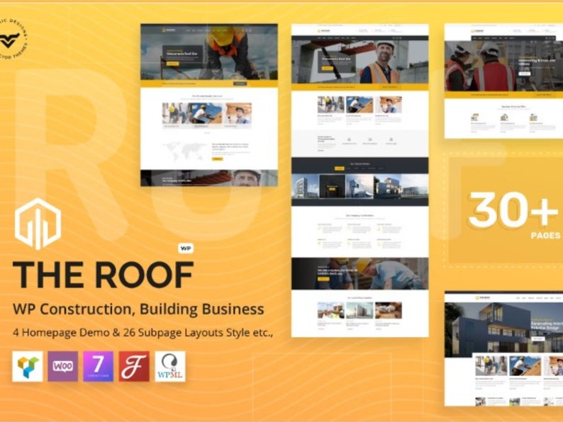 Roofer Website Template, Roofing Wordpress Template, Roof Website, Construction Website Template ...