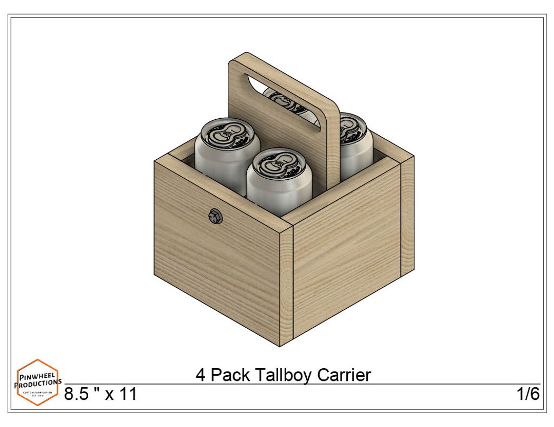 DIY PDF Build Plans for Wood 4 Pack Tallboy Beer/drink Carrier - Etsy