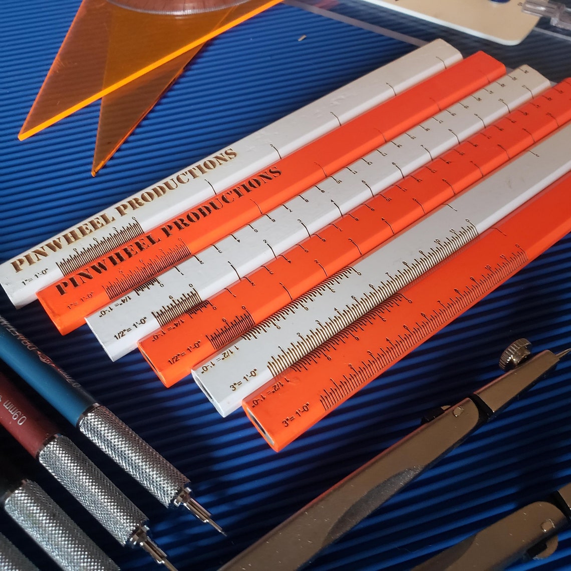Scale Rule Laser Engraved Carpenter Pencils - One Side, No ...
