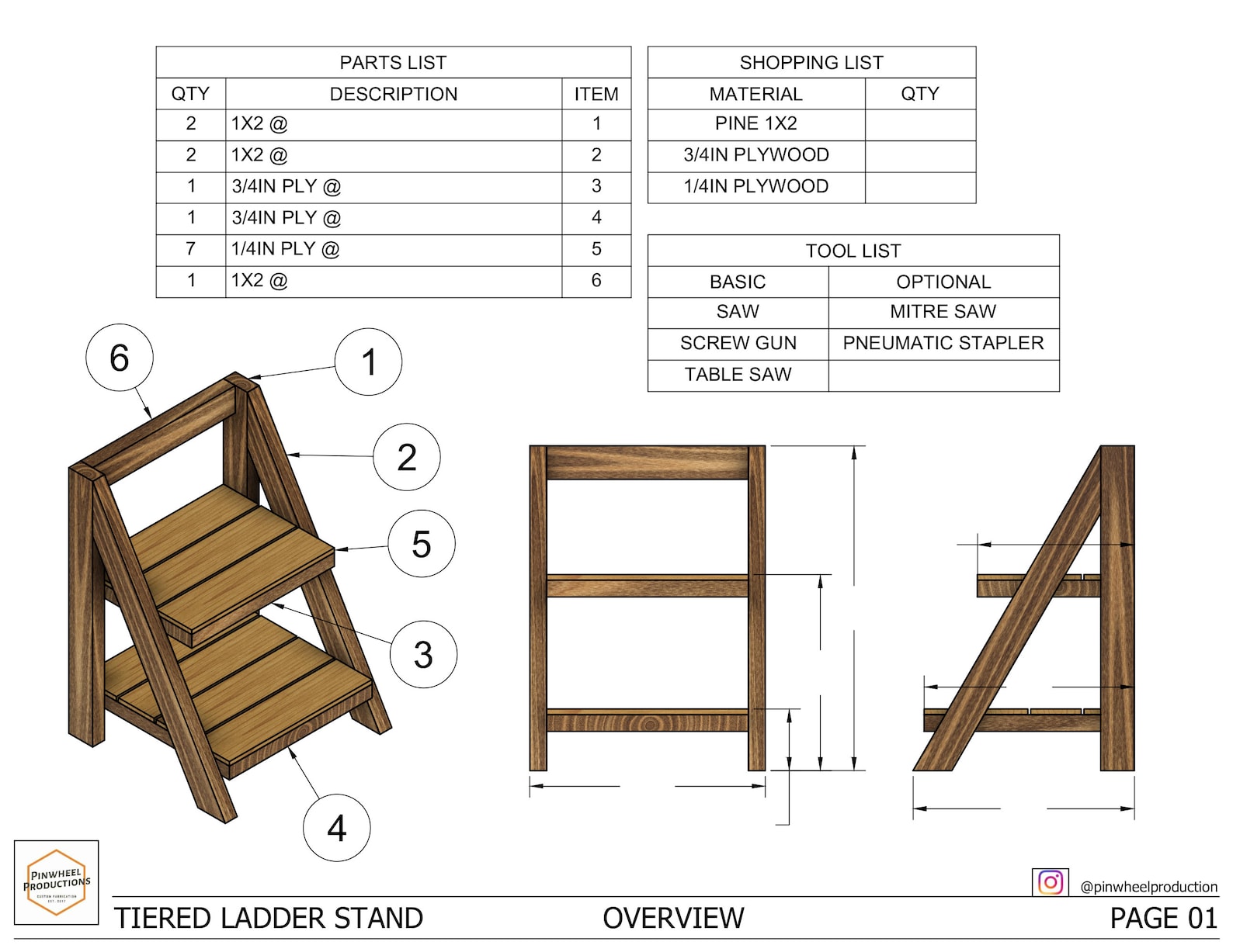 DIY Tiered Ladder Display PDF Build Plans Craft Fair - Etsy