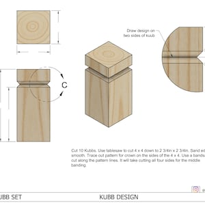 DIY Kubb Set With King Variations Build Plans, PDF Plans - Etsy