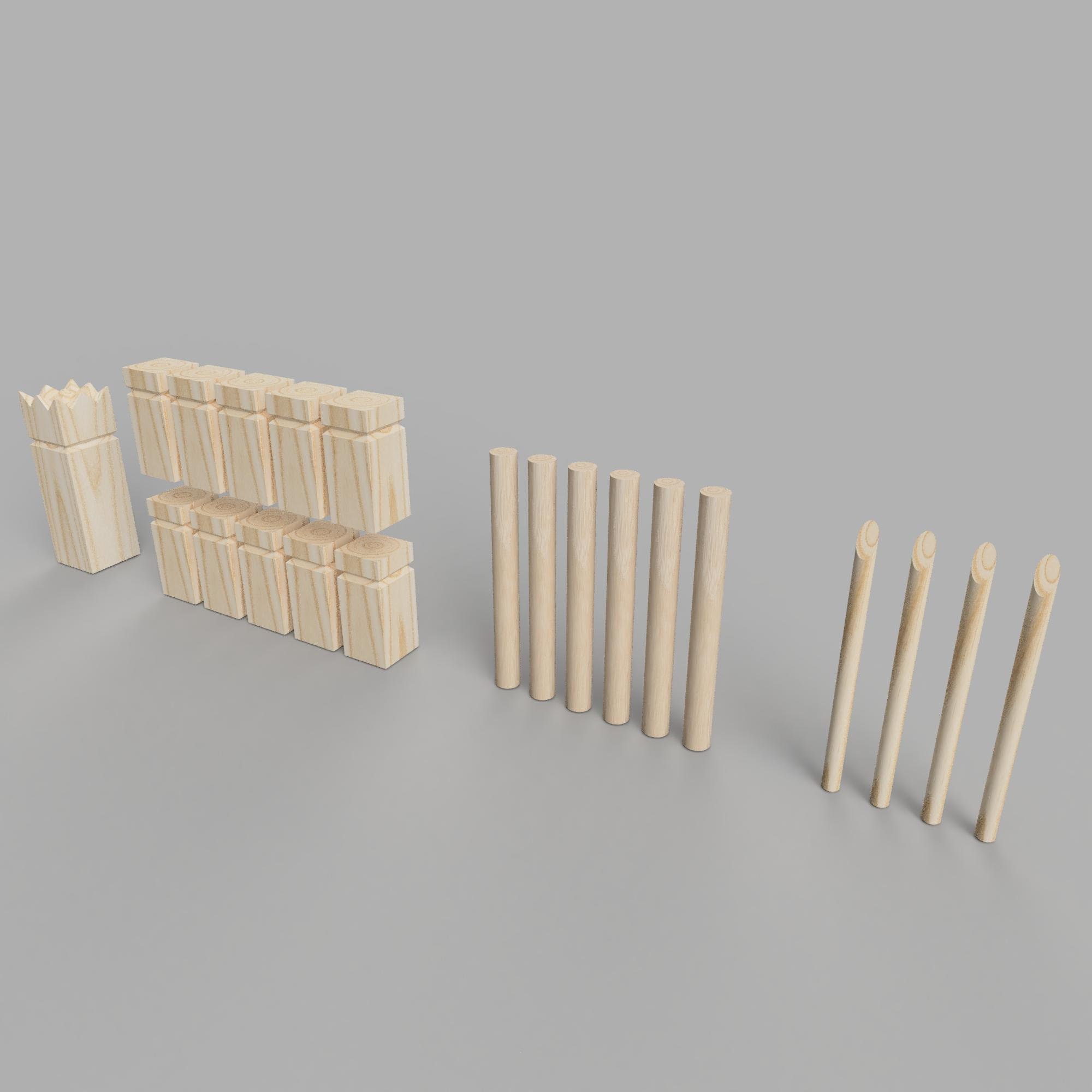 DIY Kubb Set With King Variations Build Plans PDF Plans | Etsy