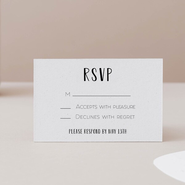 Diy Rsvp Template - Etsy