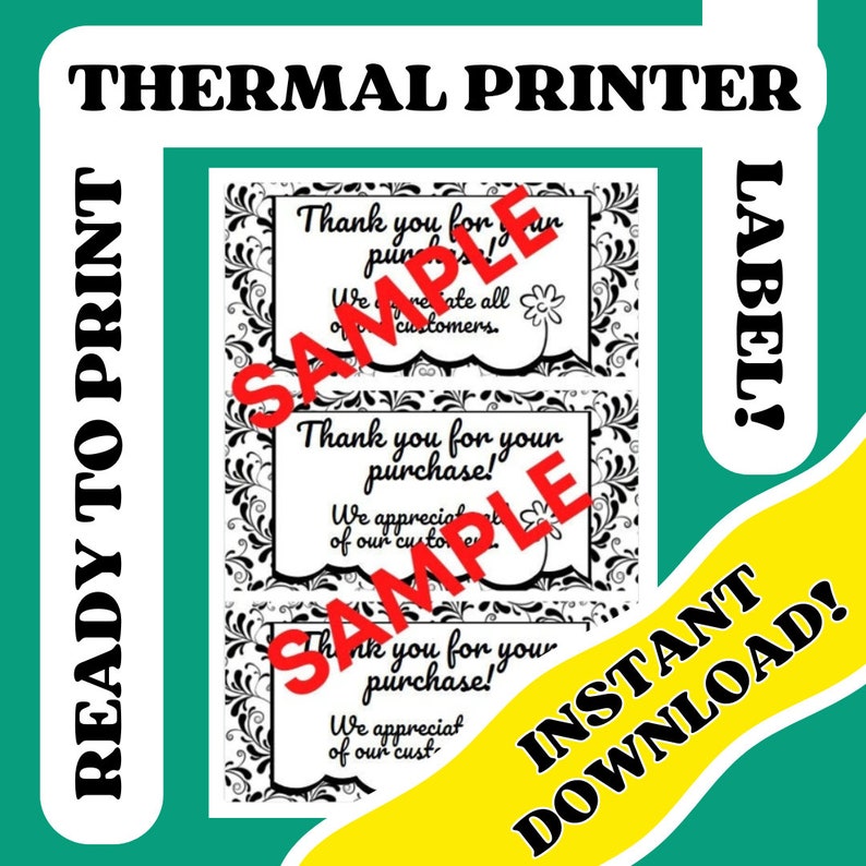 4x6 Pdf Ready to Print Label for Thermal Label Printers | Floral ...