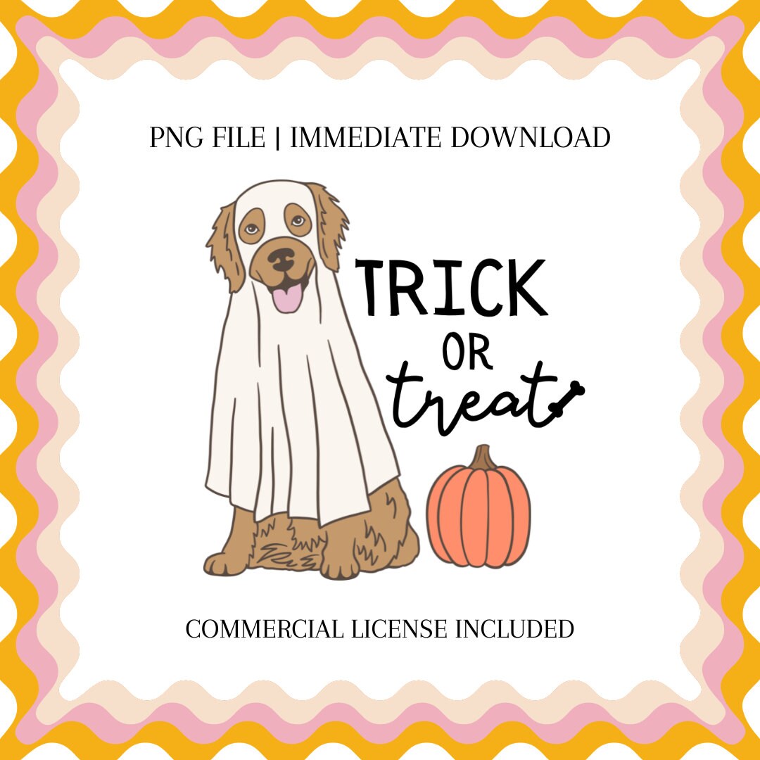 Trick or Treat PNG Halloween Dog Png Halloween Png - Etsy