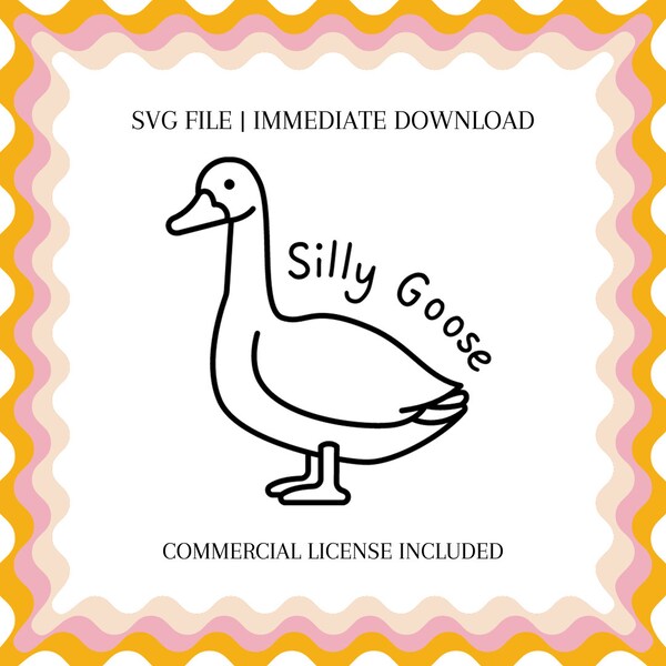 Silly Goose Svg - Etsy