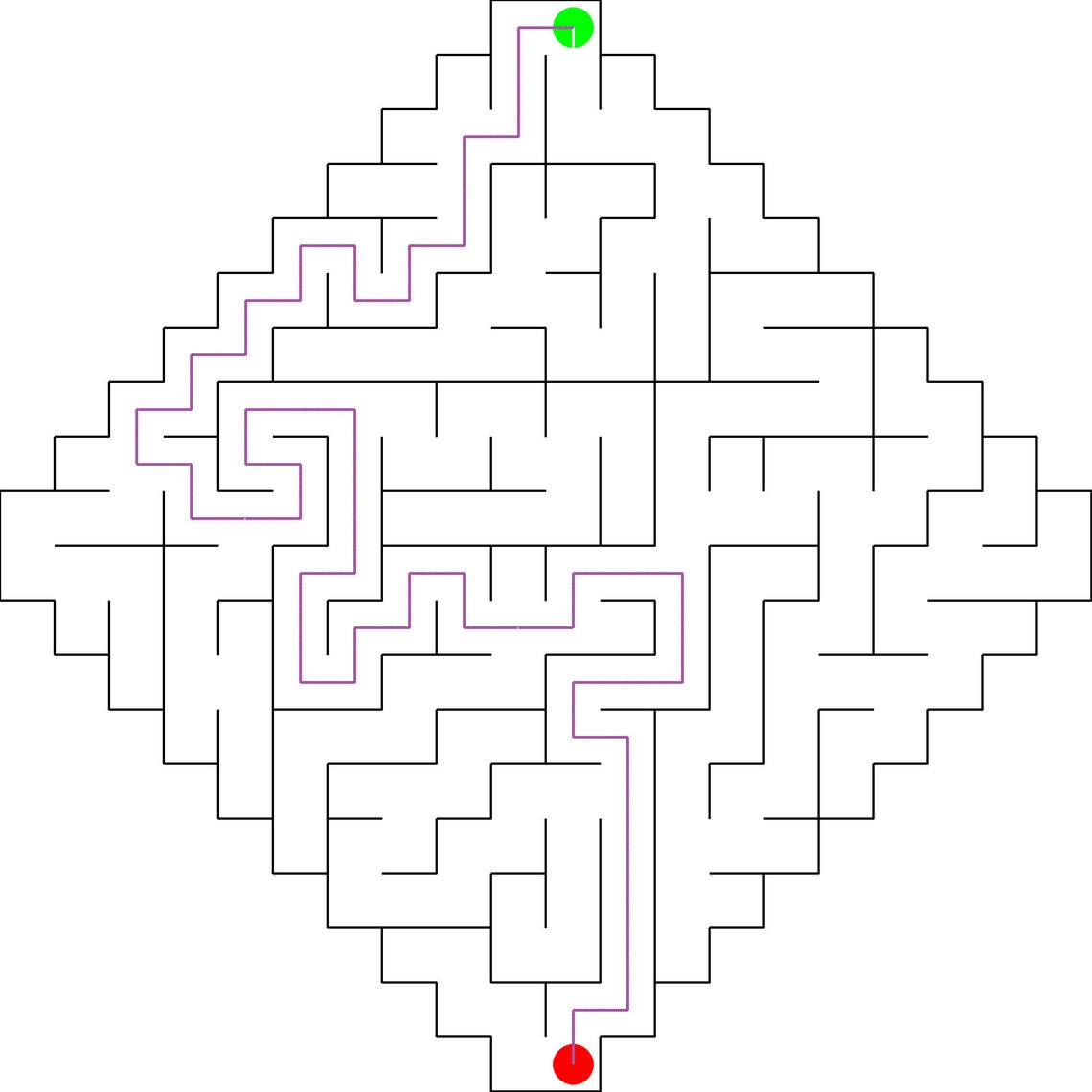 50 Maze Puzzles Book Diamond Mazes Puzzle KDP Template - Etsy