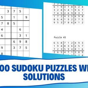 2,000 Sudoku Puzzles 9x9 Easy Level W-solutions Amazon KDP Book ...