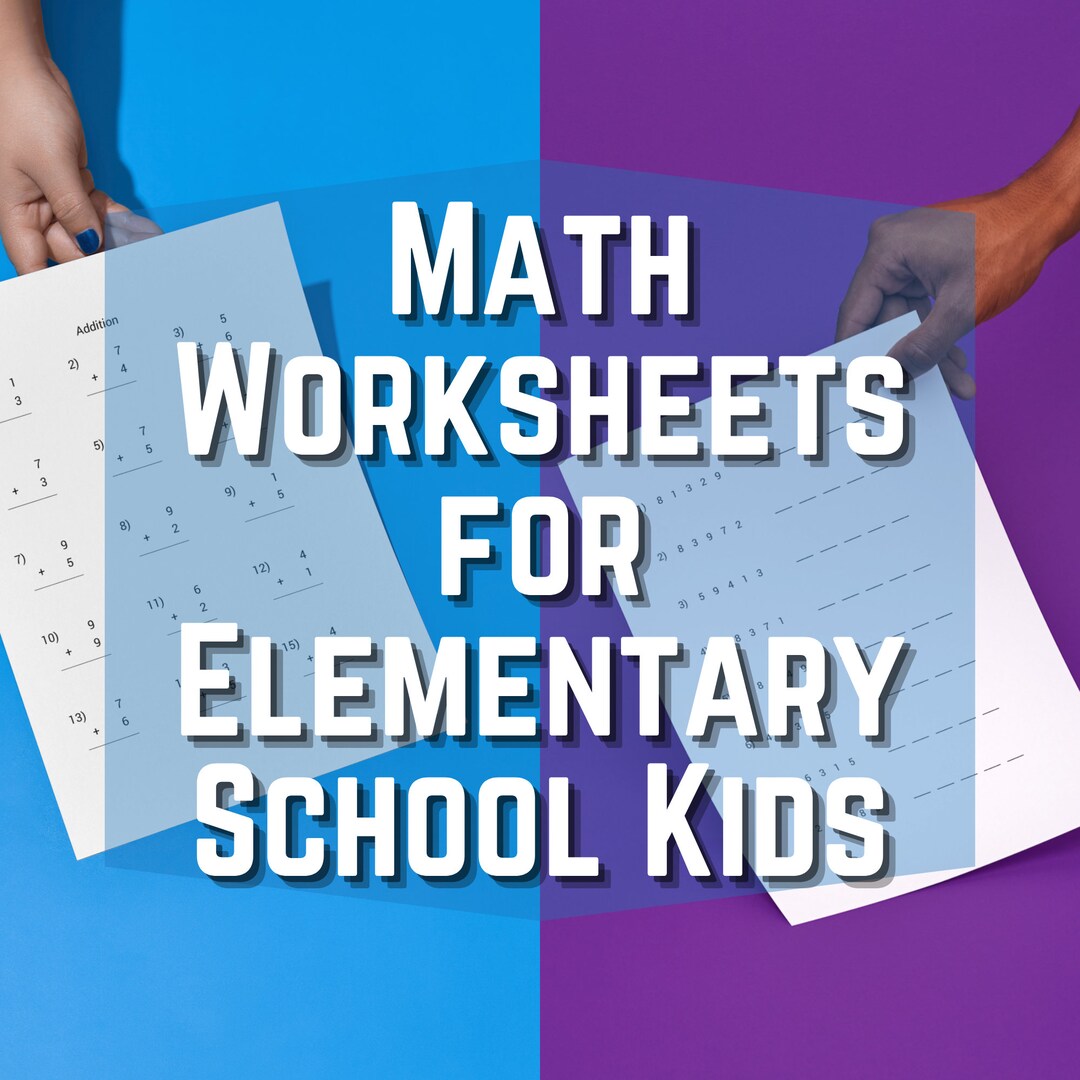 Math Worksheets for Elementary School Kids 750 Addition Subtraction ...