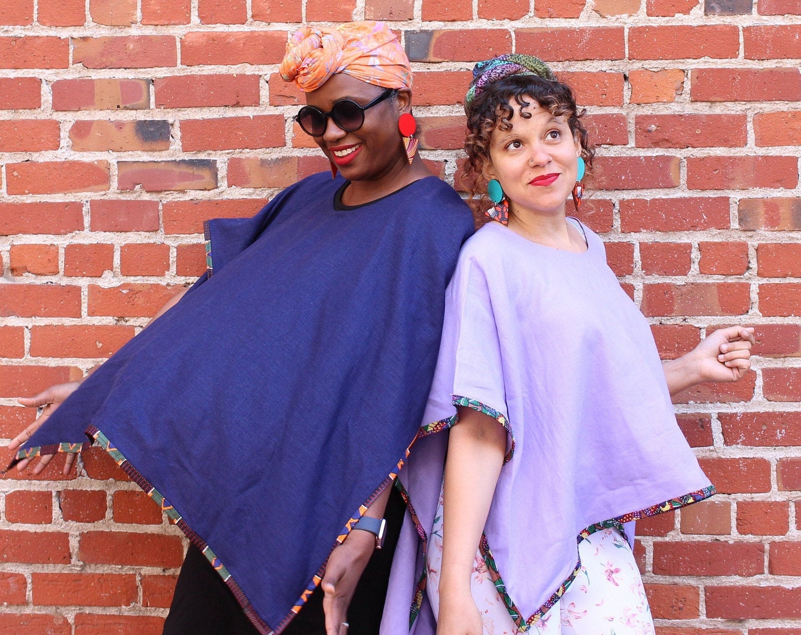 Kente Trim Linen Cape - Etsy