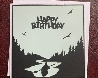 Happy Birthday Card Kayaking Wordle Design Birthday Card - Etsy UK