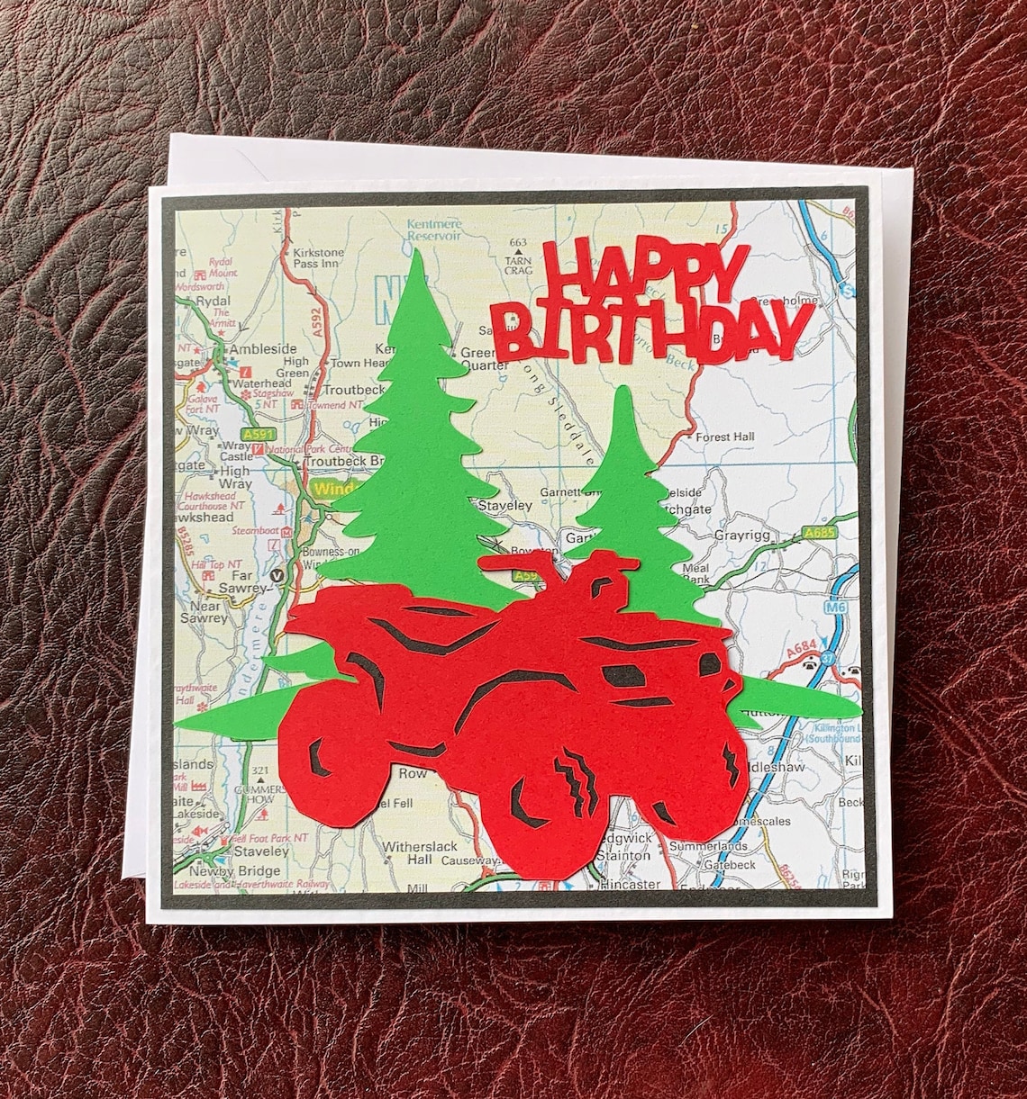 Quad bike birthday card handmade quad bike bike adventure | Etsy