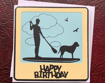 Paddle Board Birthday Card - Etsy UK