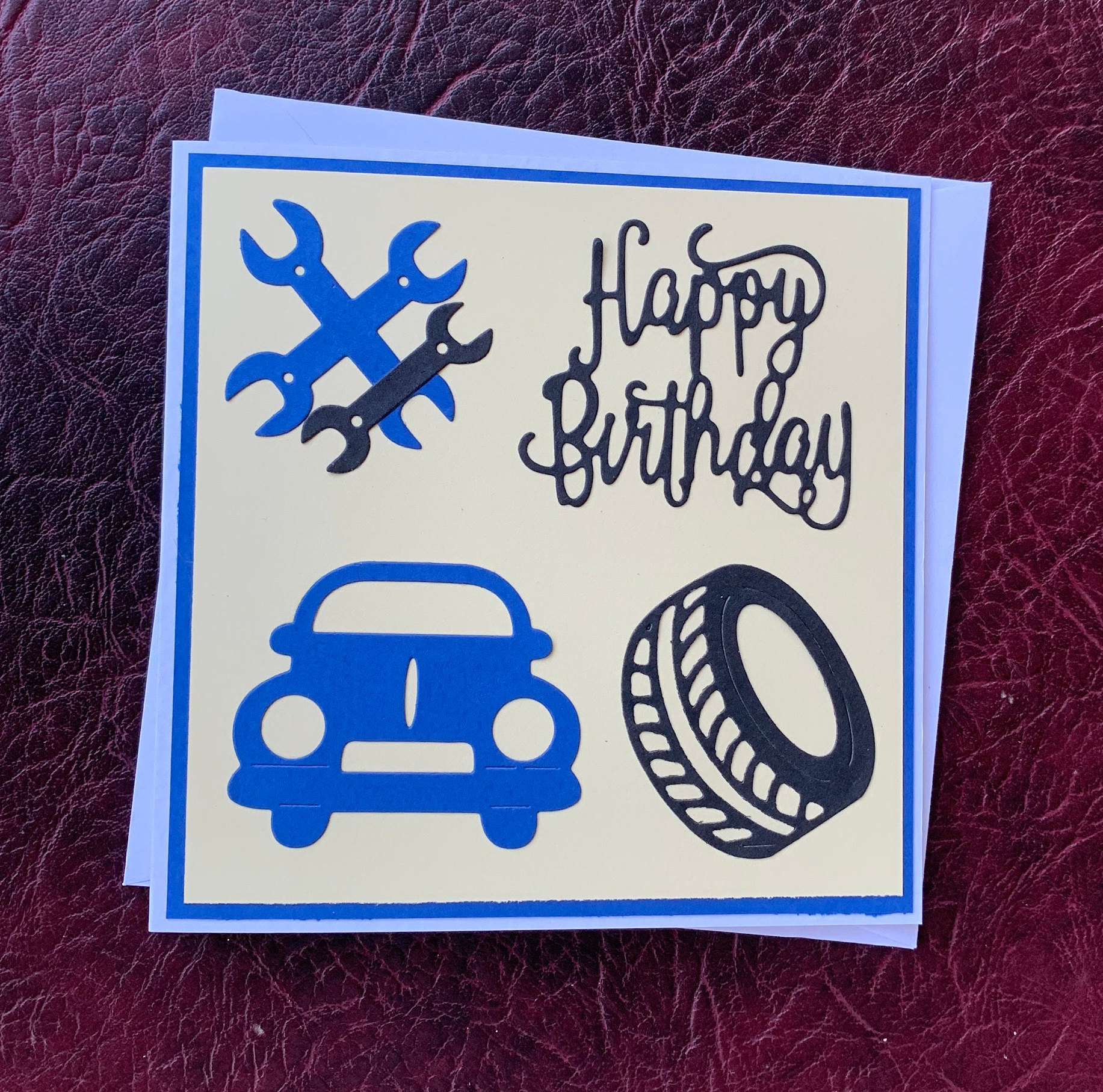 Handmade birthday card for him mechanic car lover driver | Etsy
