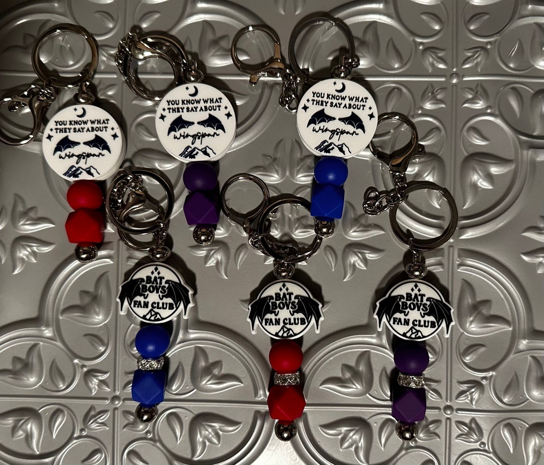 Bat Boys & Wingspan Silicone Beaded Keychains Inspired by ACOTAR by ...
