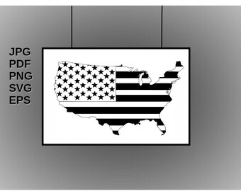 US Flag Map Svg, United States Flag Map Svg, USA Map Svg, US Map ...