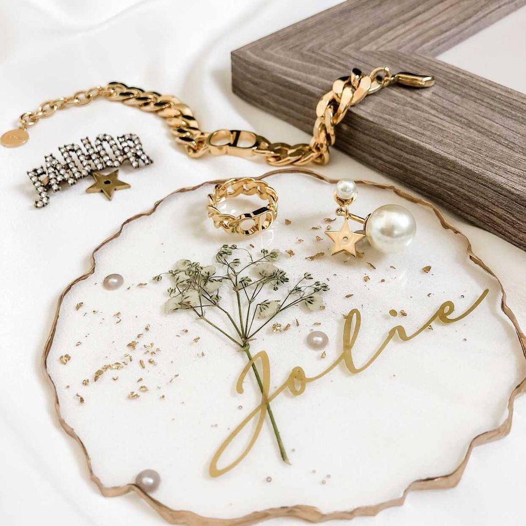 Flower Coaster /flower Ring Dish/floral Resin Coaster/dry Flower ...