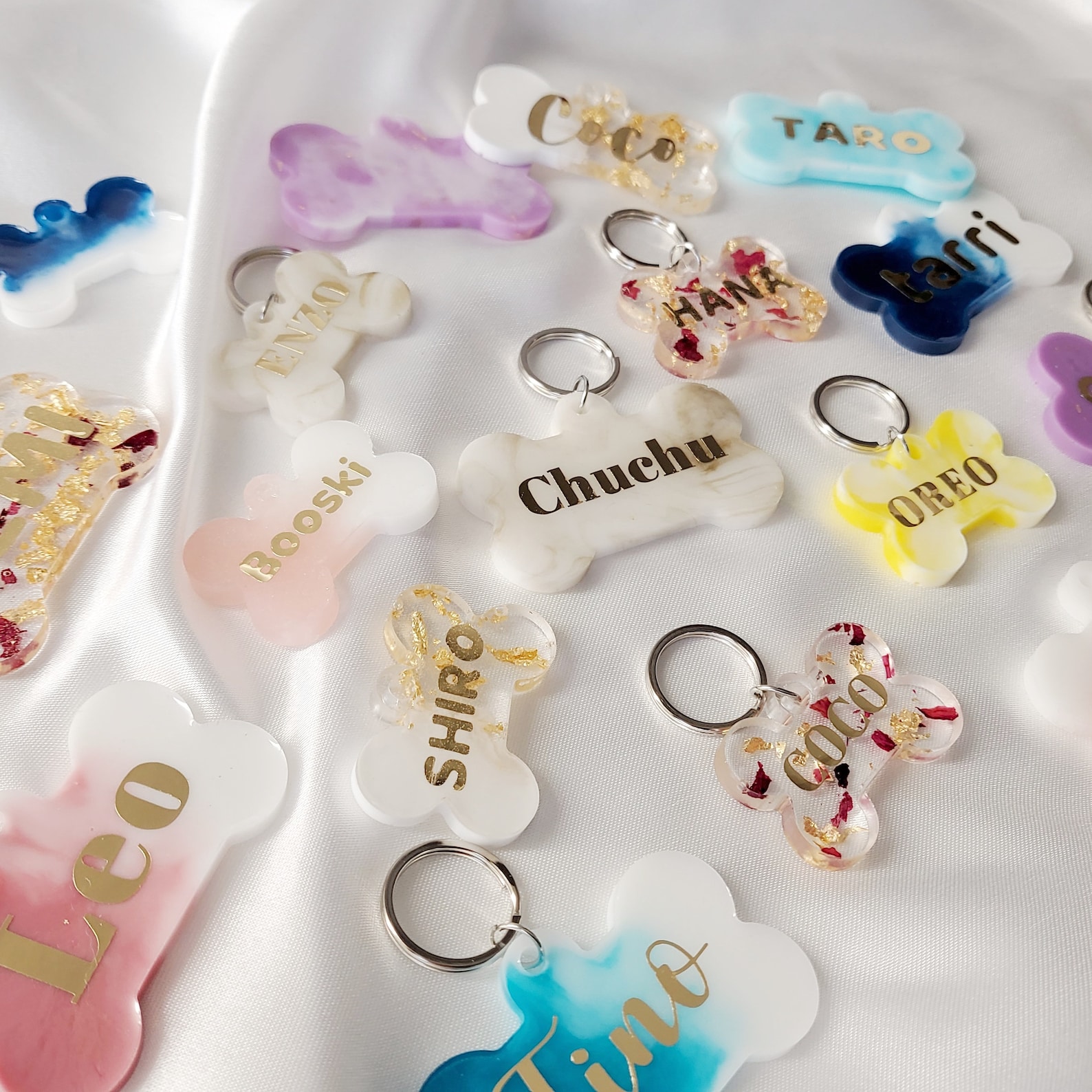 Dog Tag/ Resin Dog Tag/dog Cat Name ID Tag/ Custom Pet Tag/ | Etsy