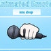 1x ANIMATED MIC DROP White Glove Emote / Twitch Emote / Microphone Drop ...