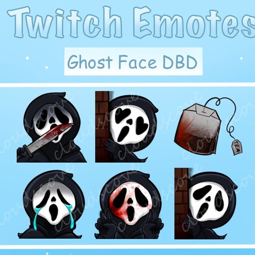 6x Ghost Face Emotes / Streamer / DBD / Twitch / Scream - Etsy UK