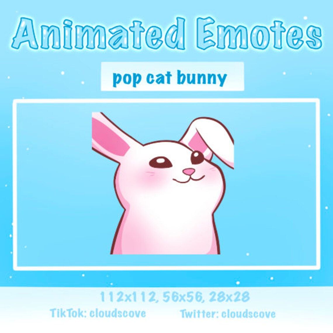 3x Emotes ANIMATED MEME BUNDLE Pop Cat Bunny Version / Bongo Cat Bunny ...
