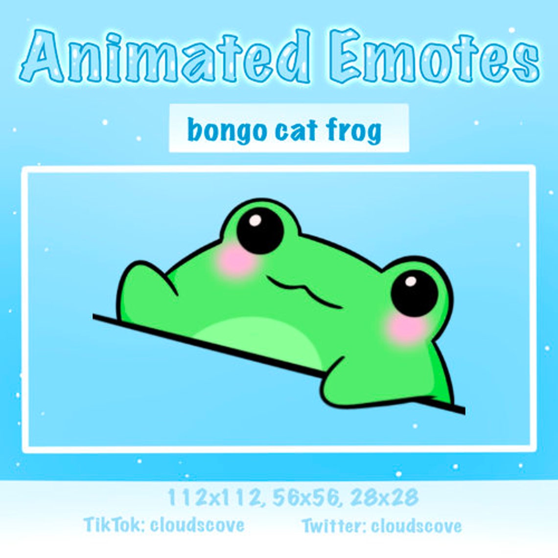 3x Emotes ANIMATED MEME BUNDLE Pop Cat Frog Version / Bongo Cat Frog ...