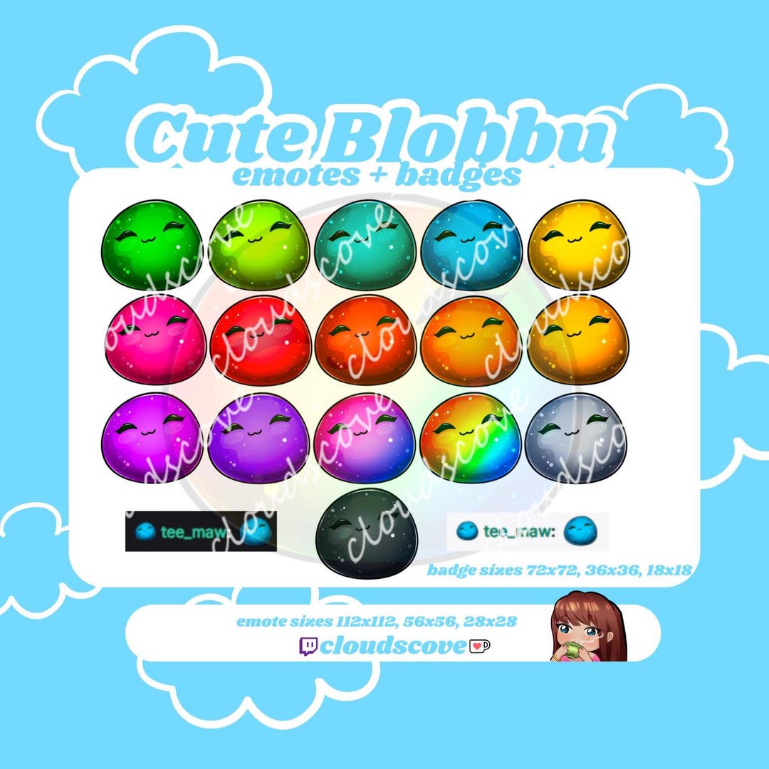 Cute Chibi Blob Sub Badge/emotes - Etsy