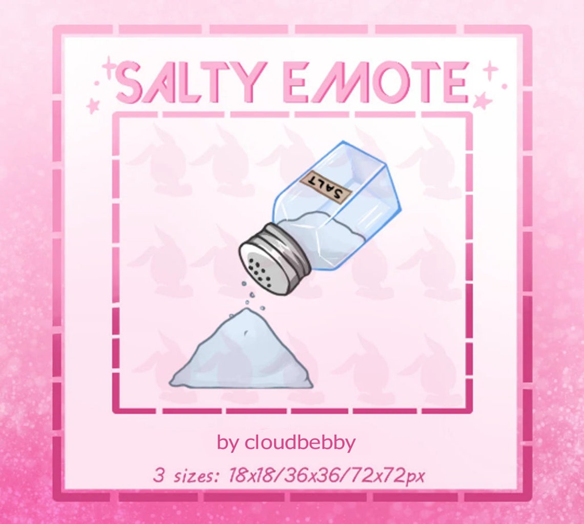 Twitch Emote / Salty Salt Emote - Etsy