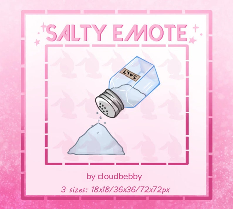 Twitch Emote / Salty Salt Emote - Etsy