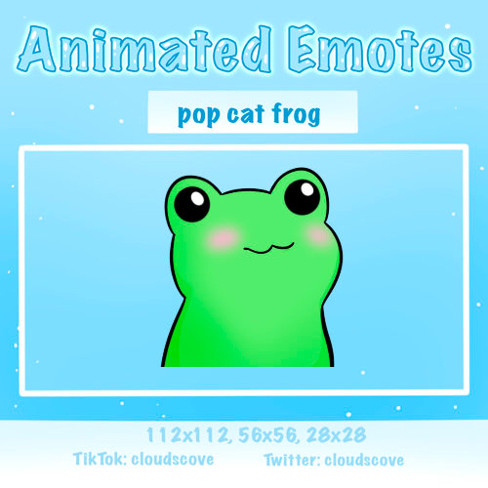 3x Emotes ANIMATED MEME BUNDLE Pop Cat Frog Version / Bongo Cat Frog ...