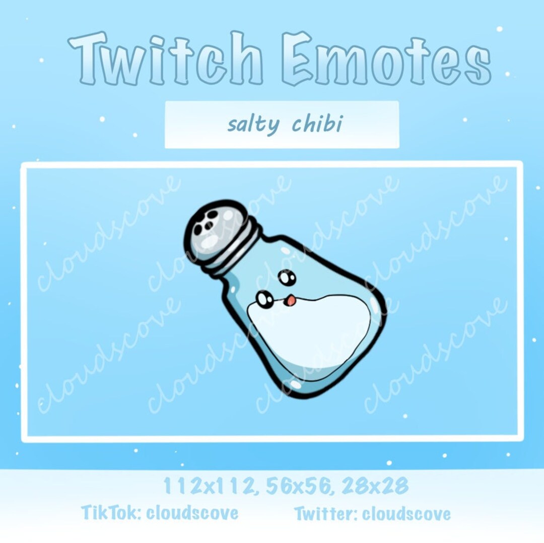 1x ANIMATED Salty Chibi Cute Emote / Streamer / Discord / Twitch ...